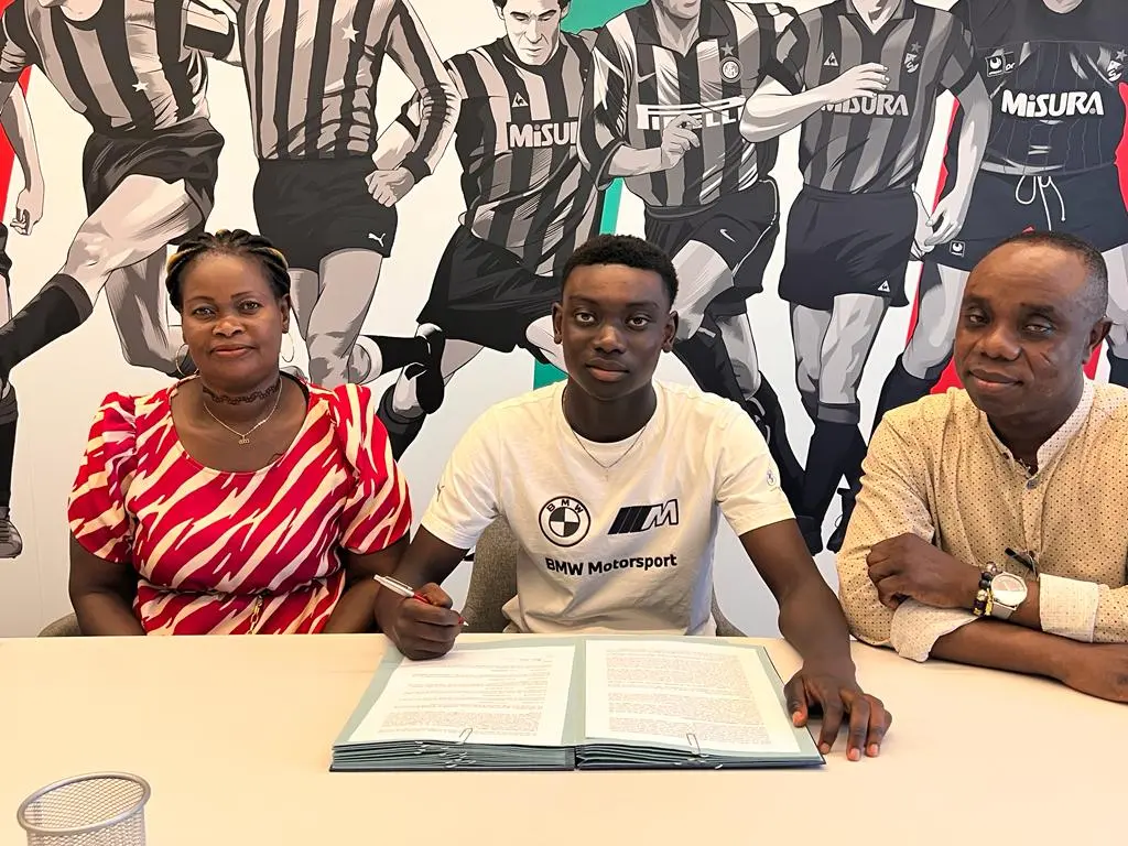 Mike Aidoo signs first professional contract with Inter Milan • Sahara ...